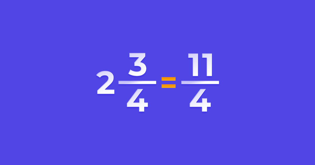 Kalkulator Bilangan Campuran ke Pecahan Tidak Biasa - Calculator.iO